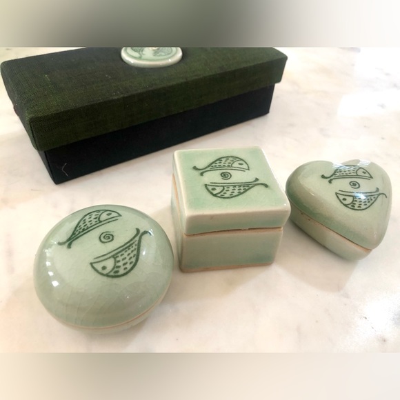 Accents | Antique Dutch Celadon Box Set | Poshmark